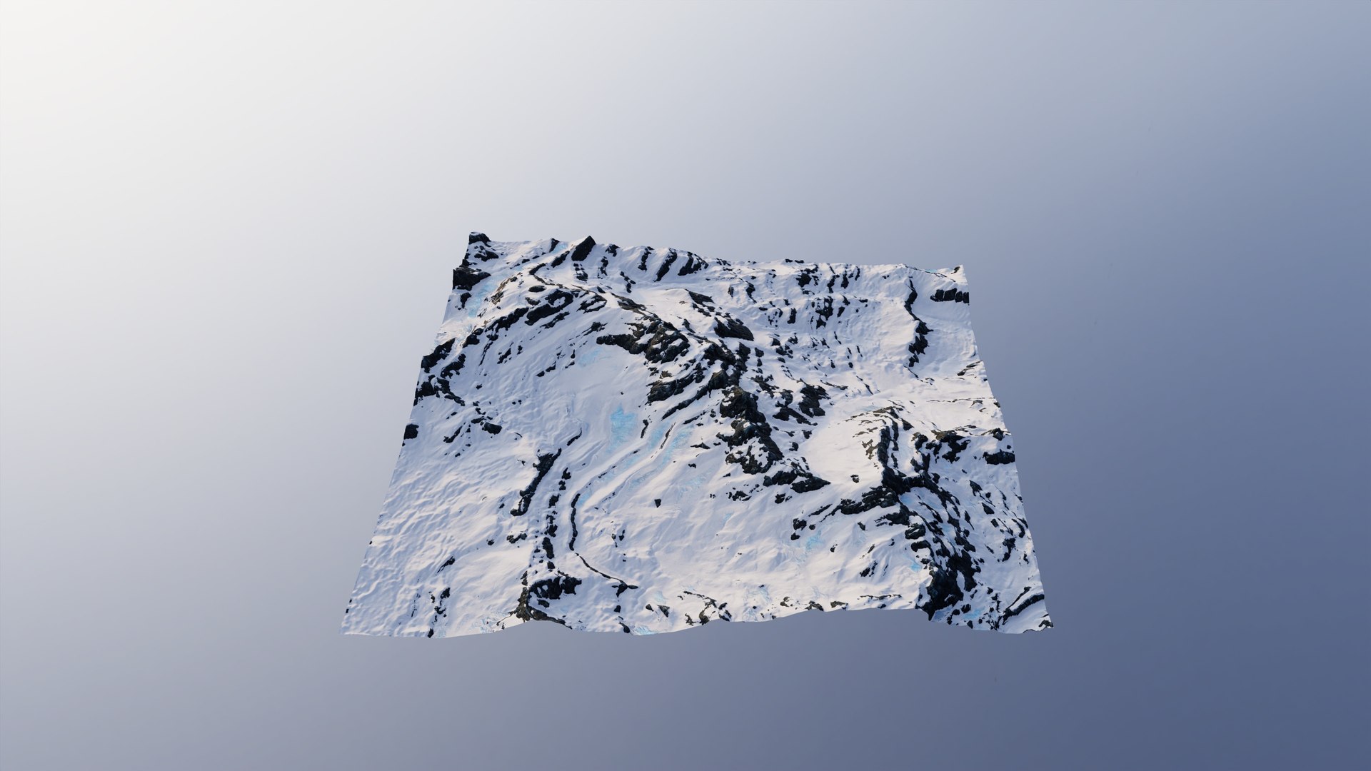 Snowy Mountain With Small Glacier 3D - TurboSquid 2153350