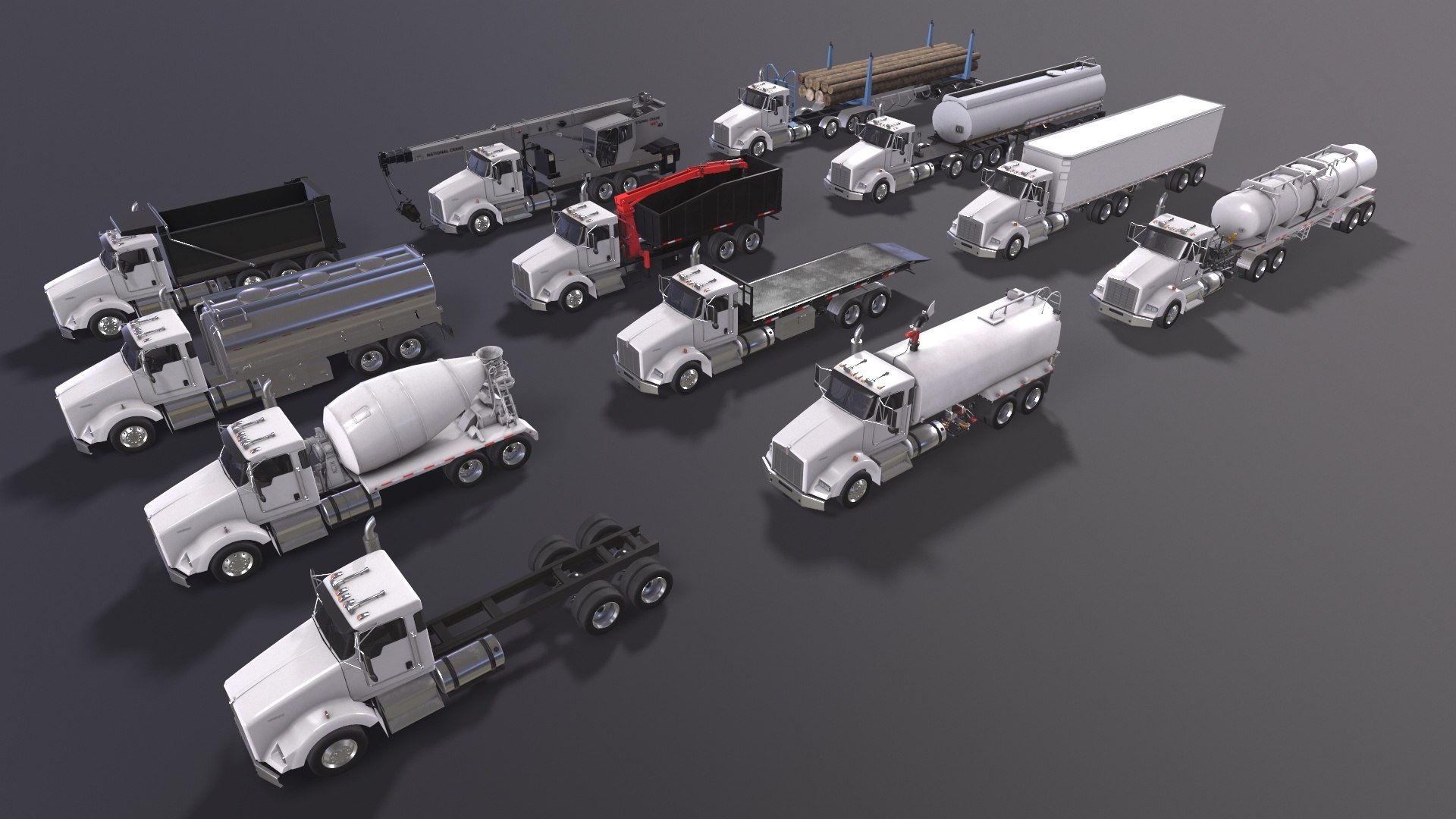 Kenworth T800 Trucks Collection 3D - TurboSquid 1949793