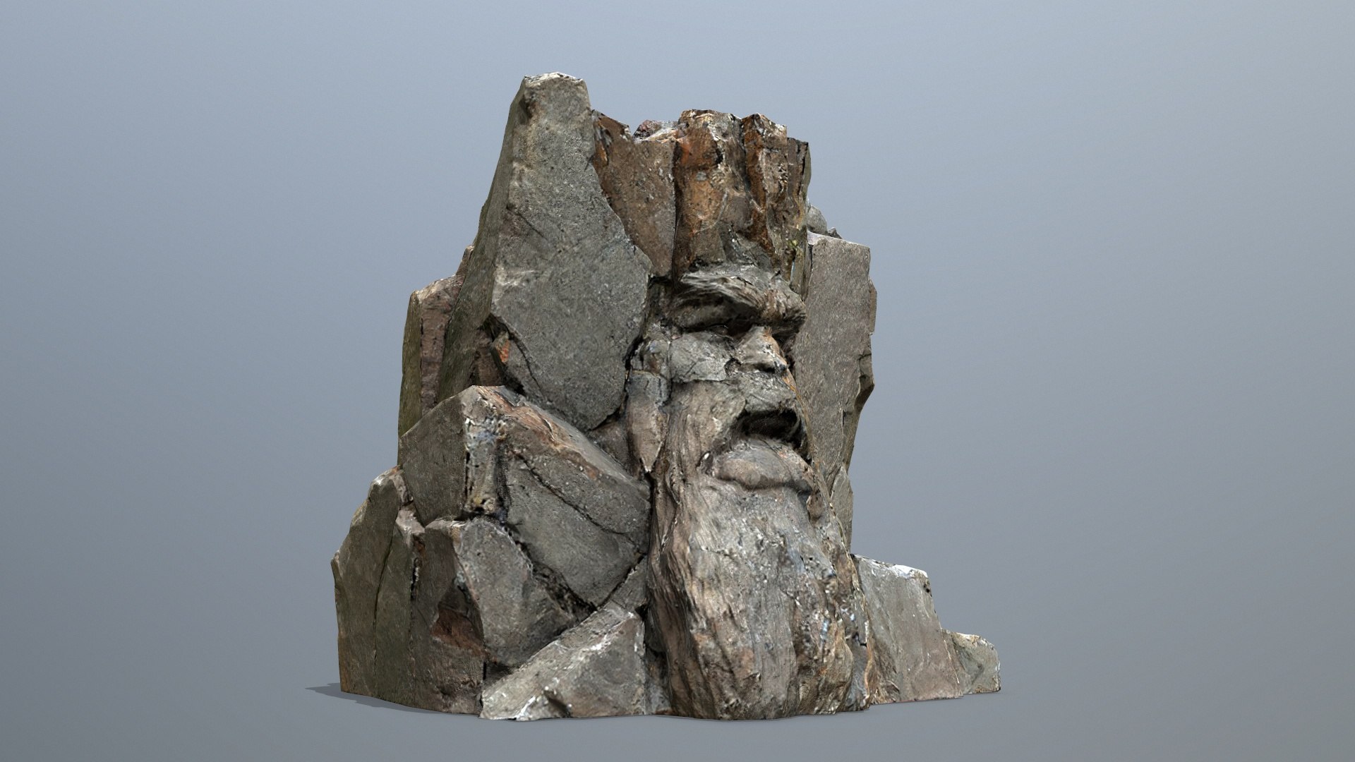 3D Face Of The Mountain Model - TurboSquid 2214344