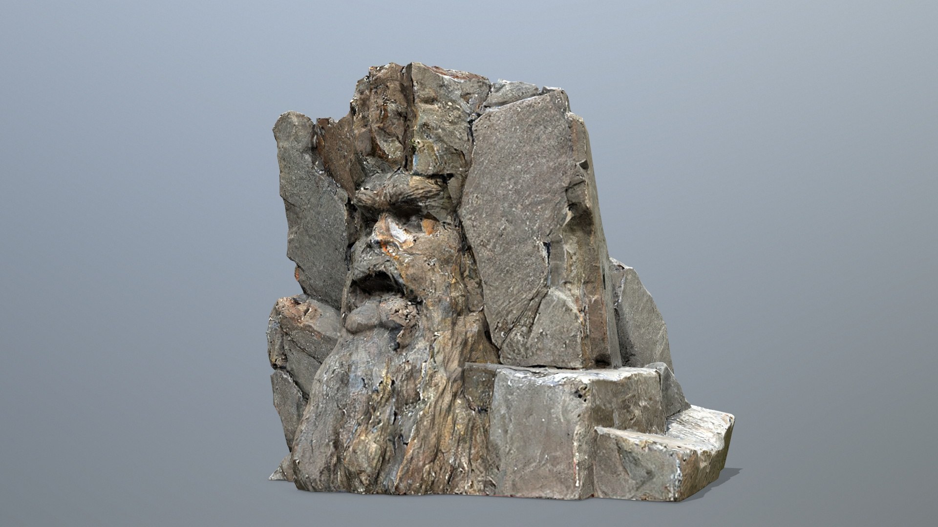 3D Face Of The Mountain Model - TurboSquid 2214344
