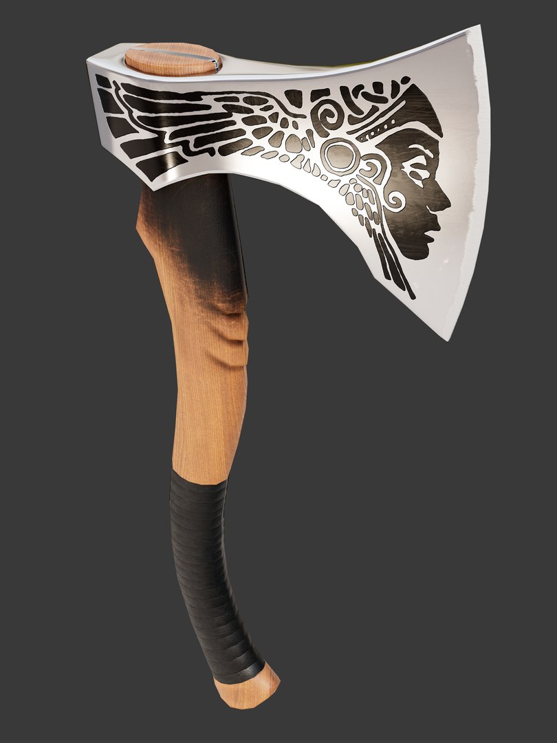 3D Ax With Engraving - TurboSquid 2064525