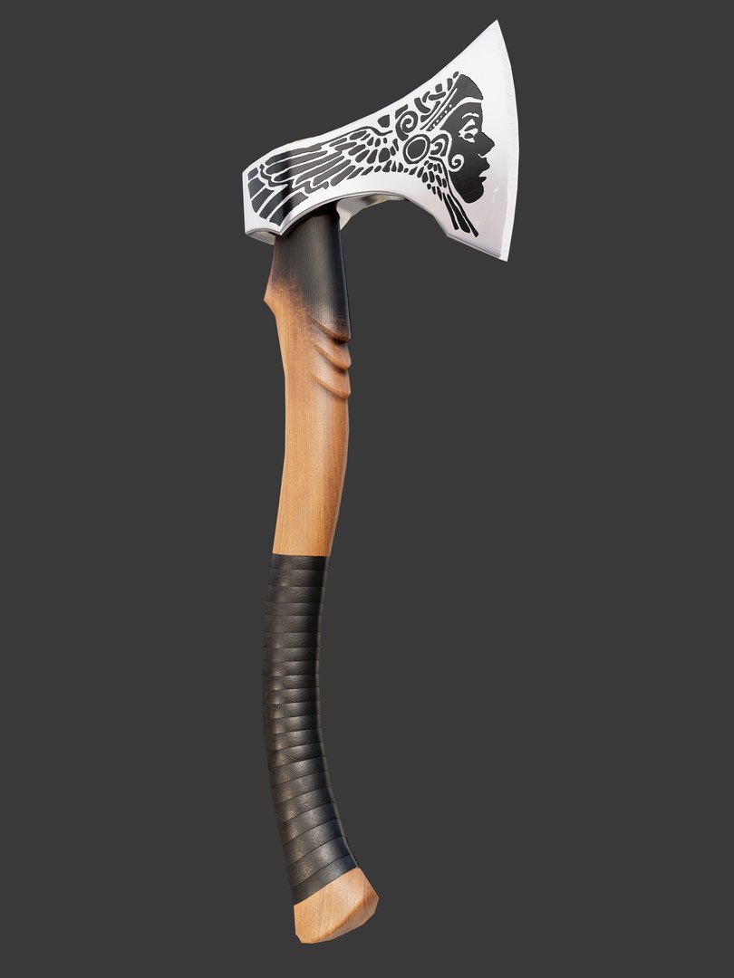 3D Ax With Engraving - TurboSquid 2064525