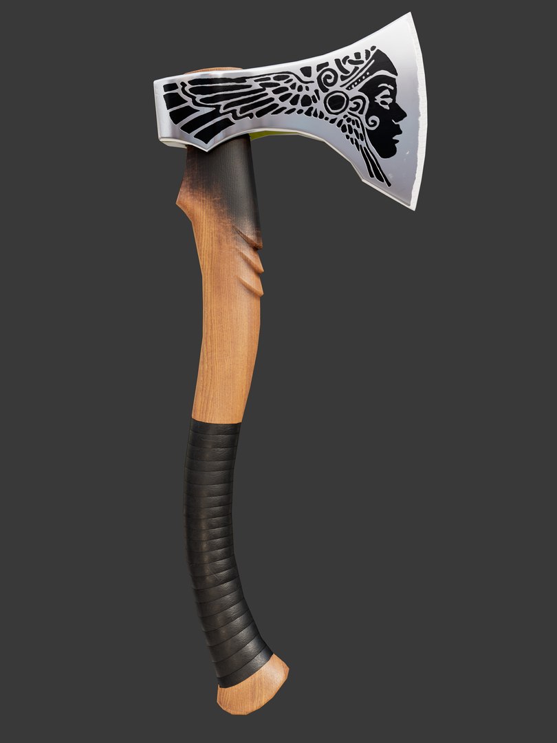 3D Ax With Engraving - TurboSquid 2064525