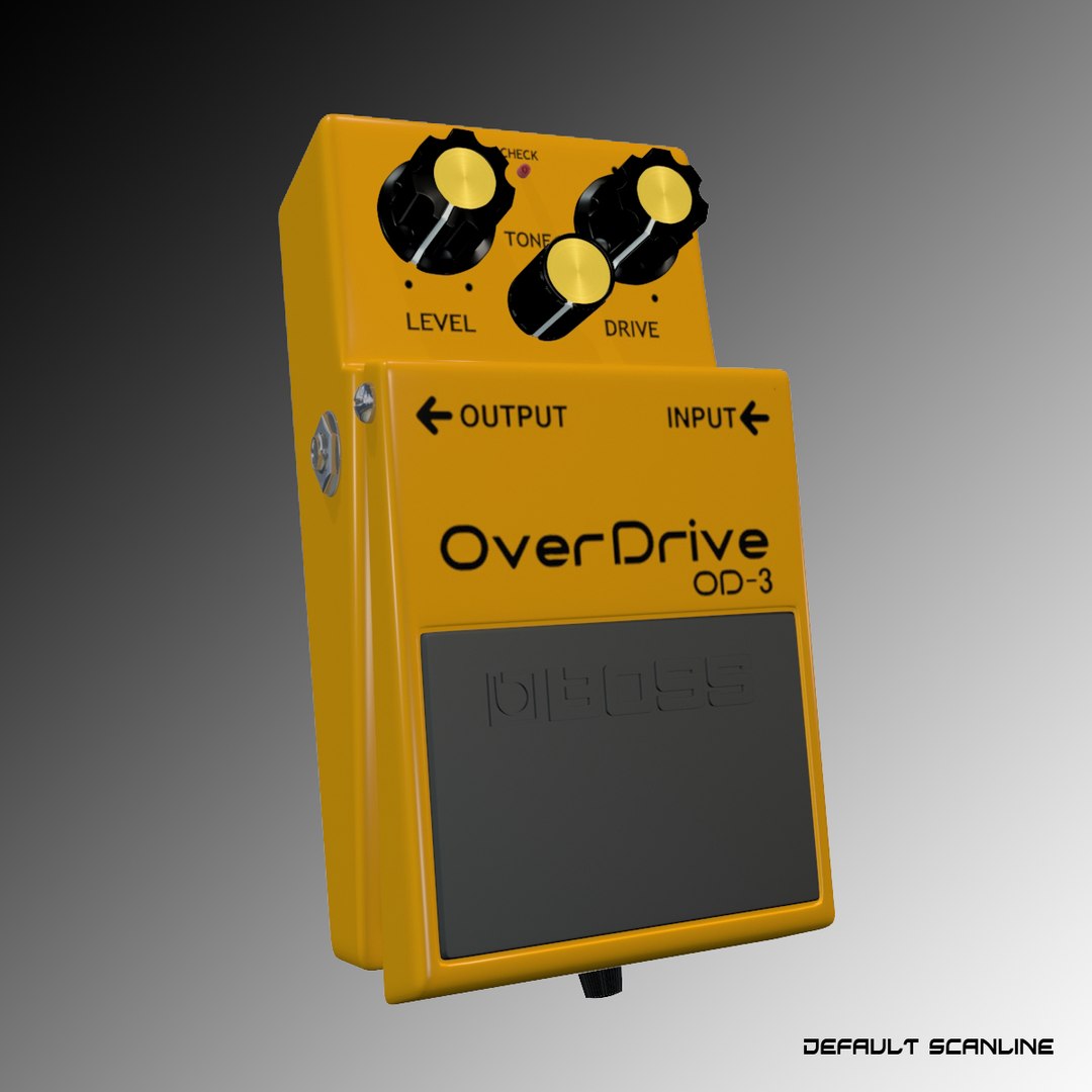 boss od-3 guitar 3d model