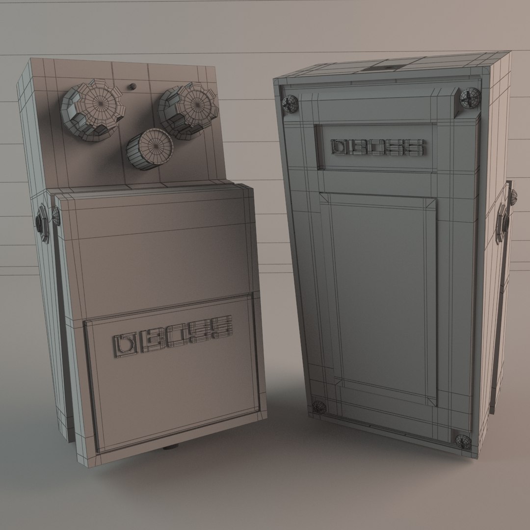 boss od-3 guitar 3d model