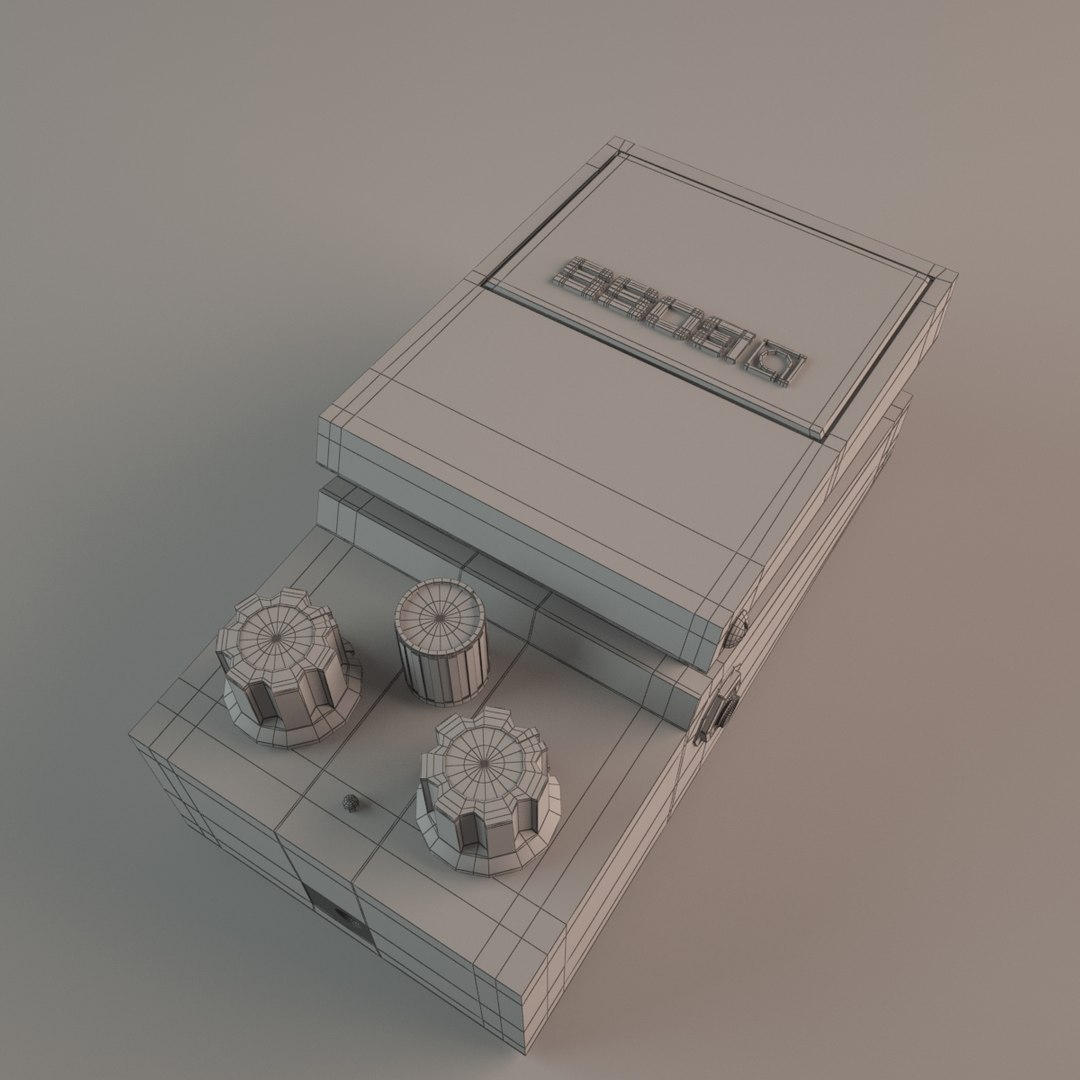 boss od-3 guitar 3d model