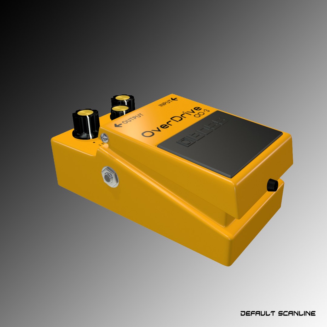 boss od-3 guitar 3d model