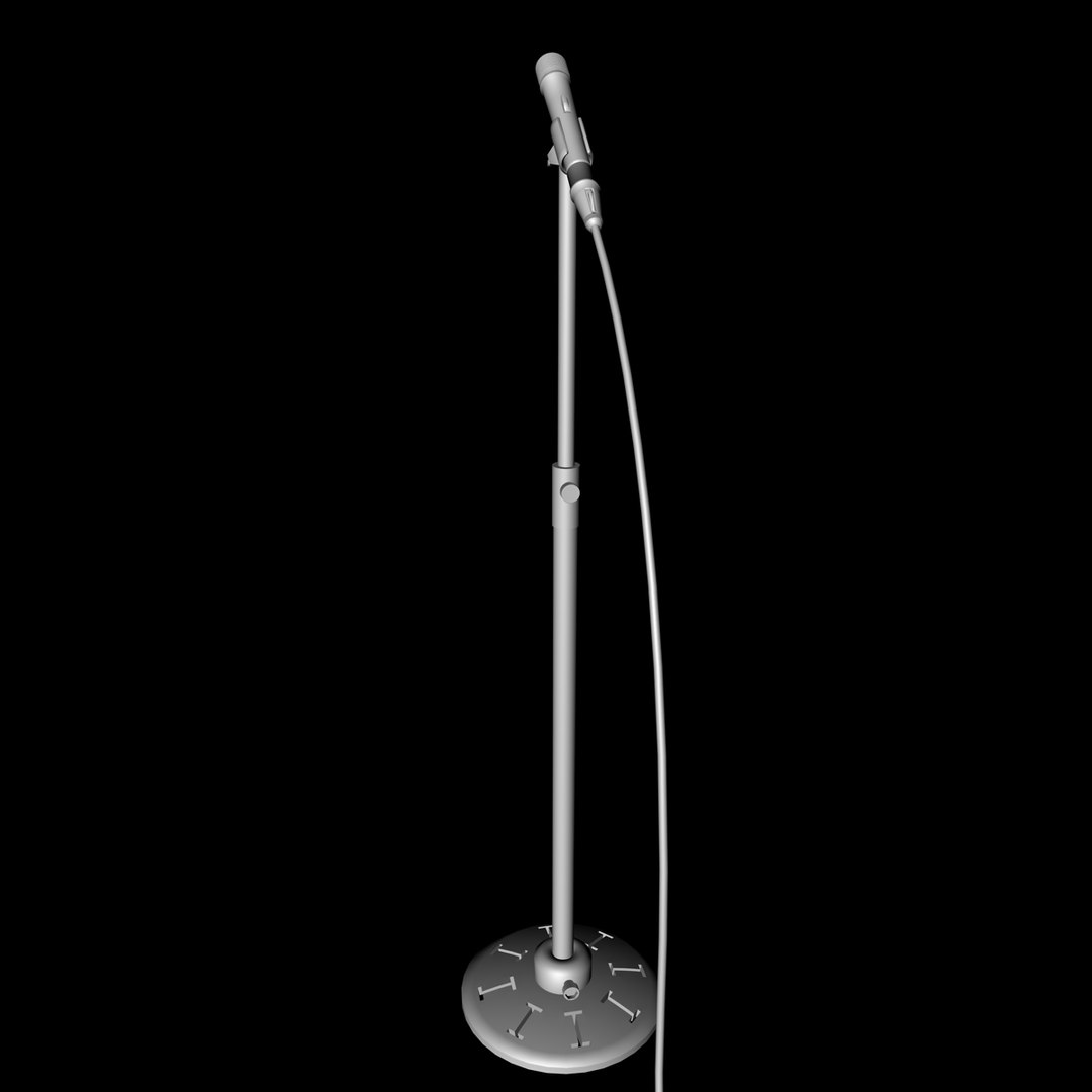 Basic Microphone Stand 3d C4d