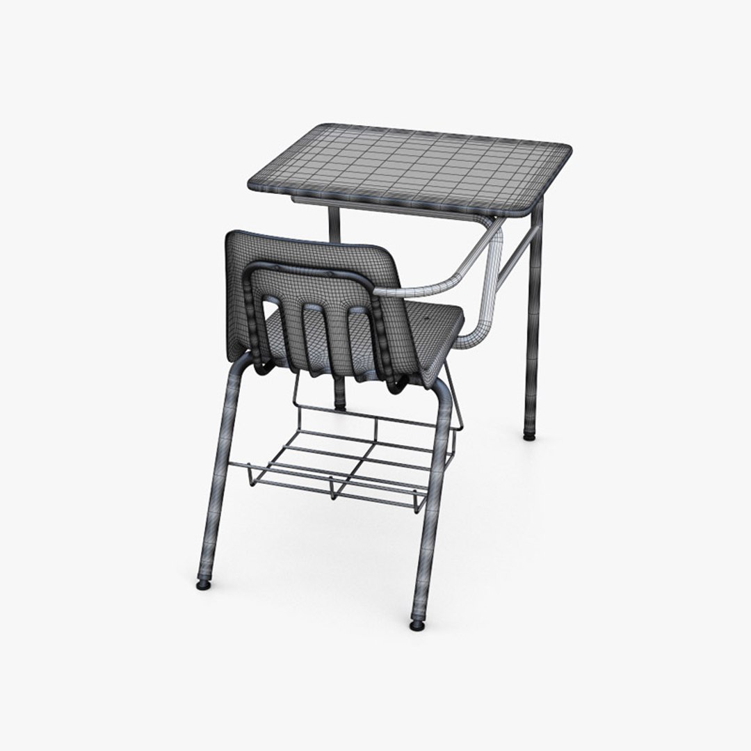 3D Virco School Desk Chair model - TurboSquid 1789709