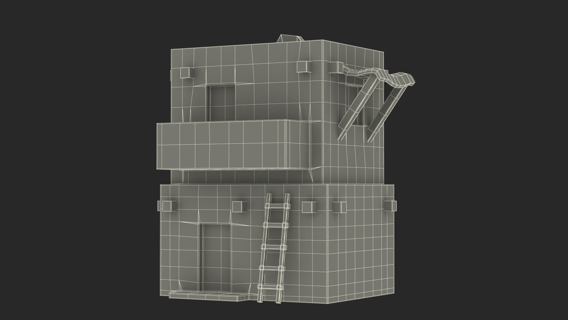 Realistic Arabian House With Awning And Ladder 3D - TurboSquid 2203542