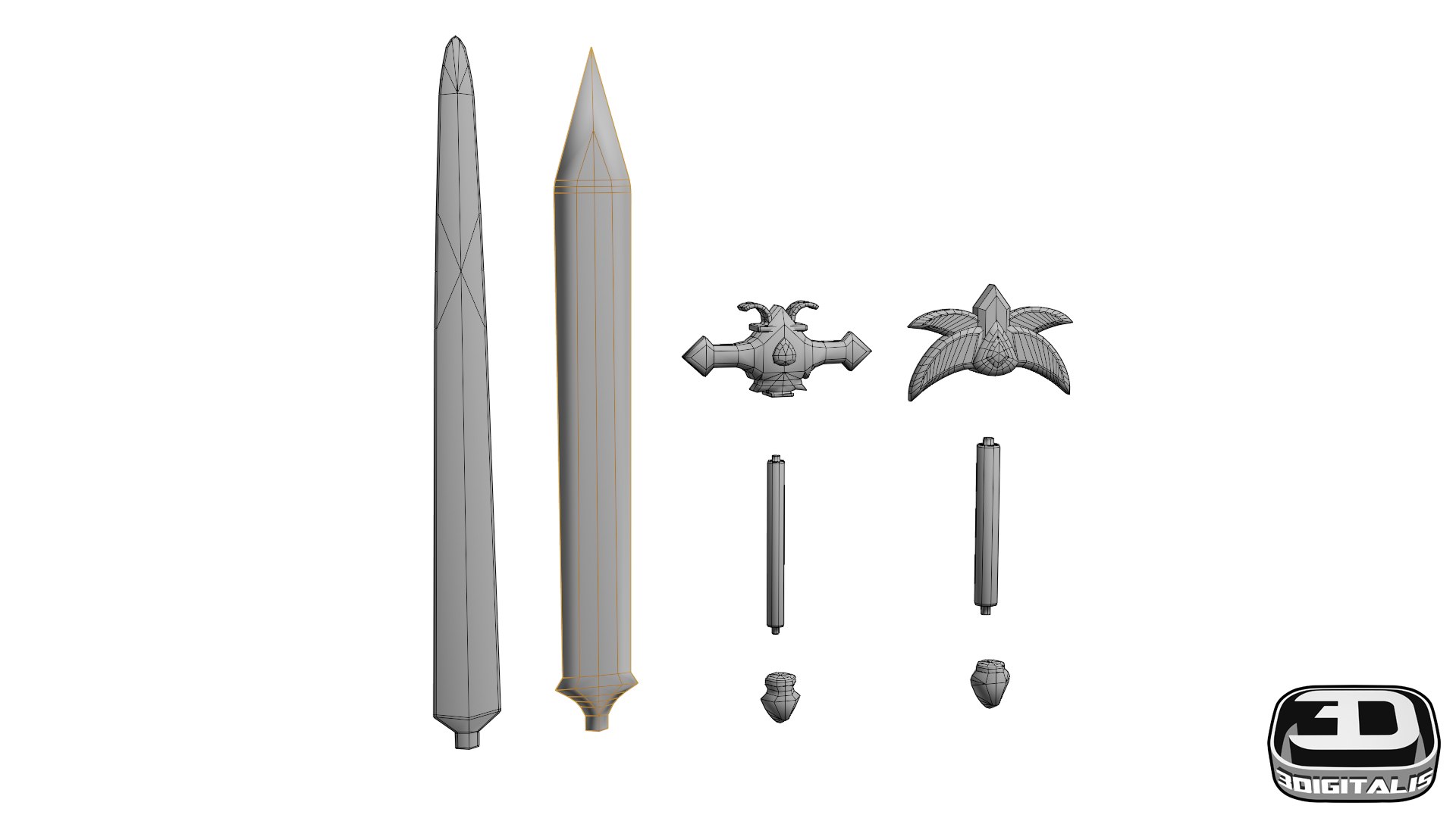 3D Model Modular Sword Pack 1 - TurboSquid 2240638