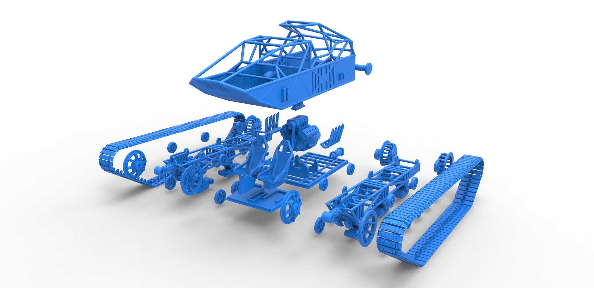 Diecast Tracked Vehicle Scale 1 To 25 3D Model - TurboSquid 1895414