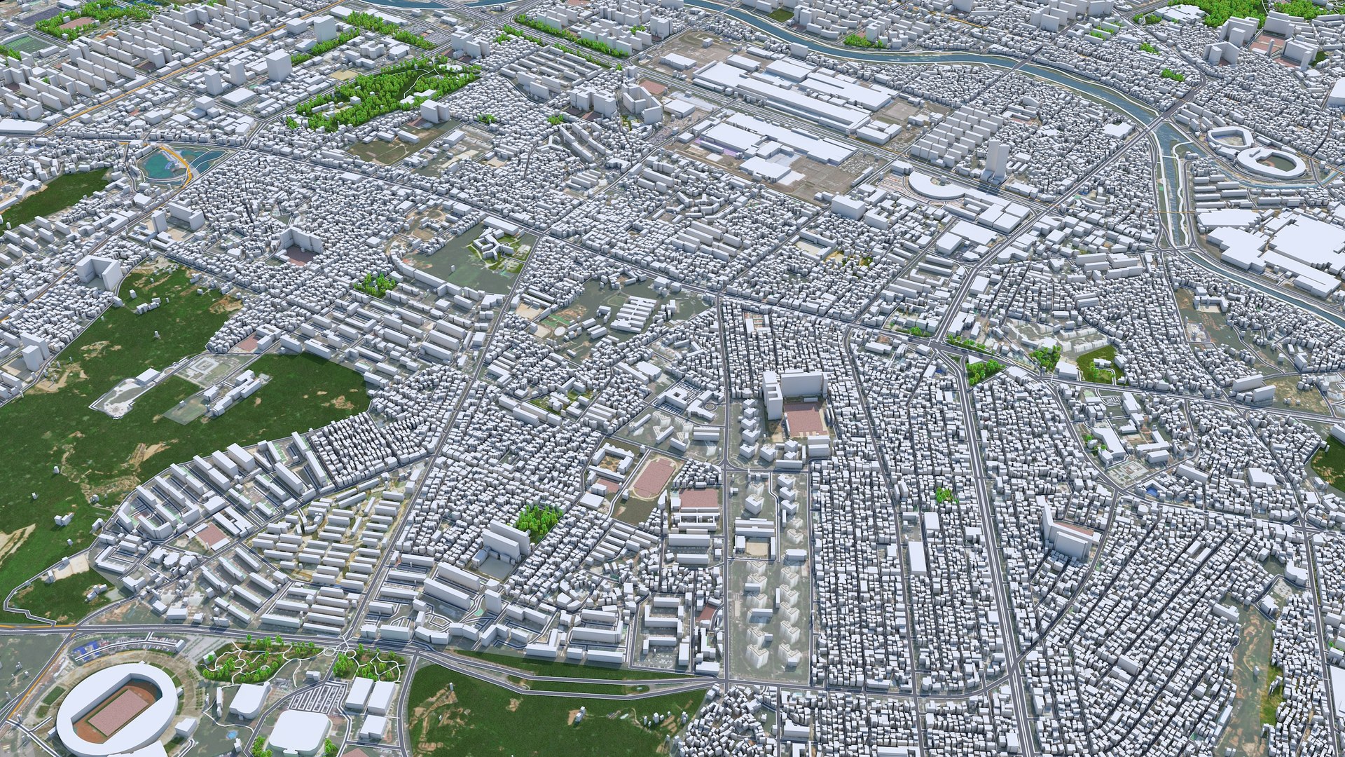 Gwangju Downtown South Korea 3D Model - TurboSquid 1988994