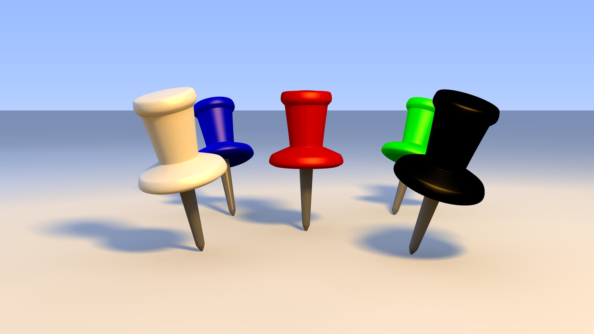 3D Model Push Pins - TurboSquid 1447434