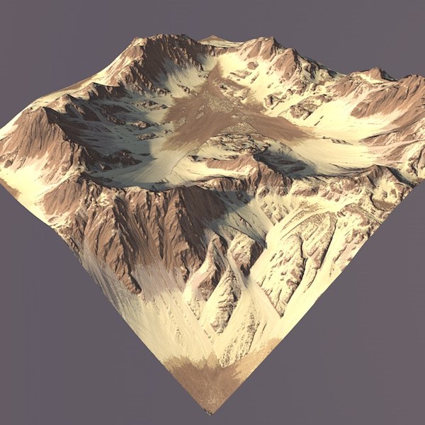 3d model mountain maps terrain