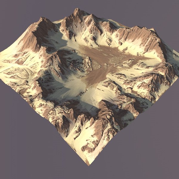 3d model mountain maps terrain