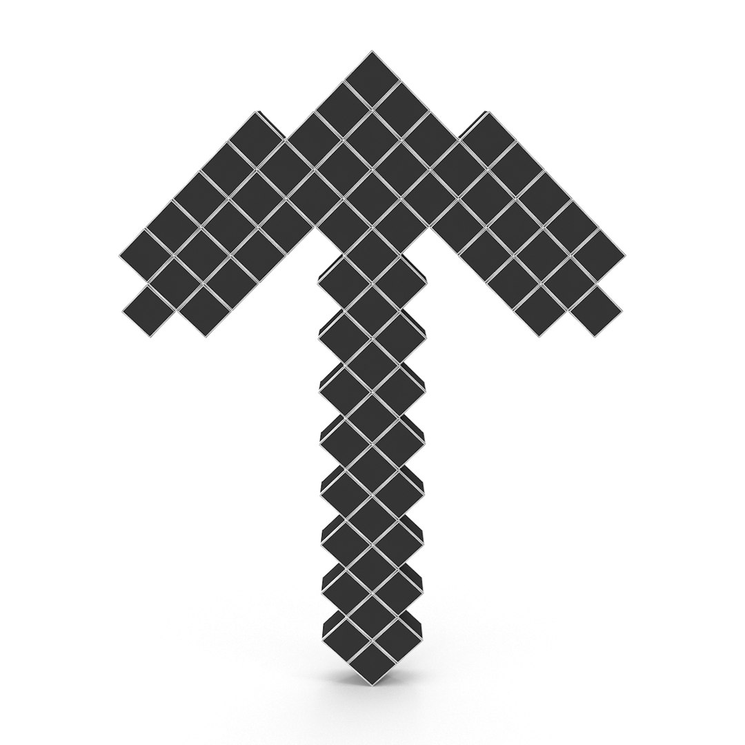 3d Model Minecraft Pickaxe Axe