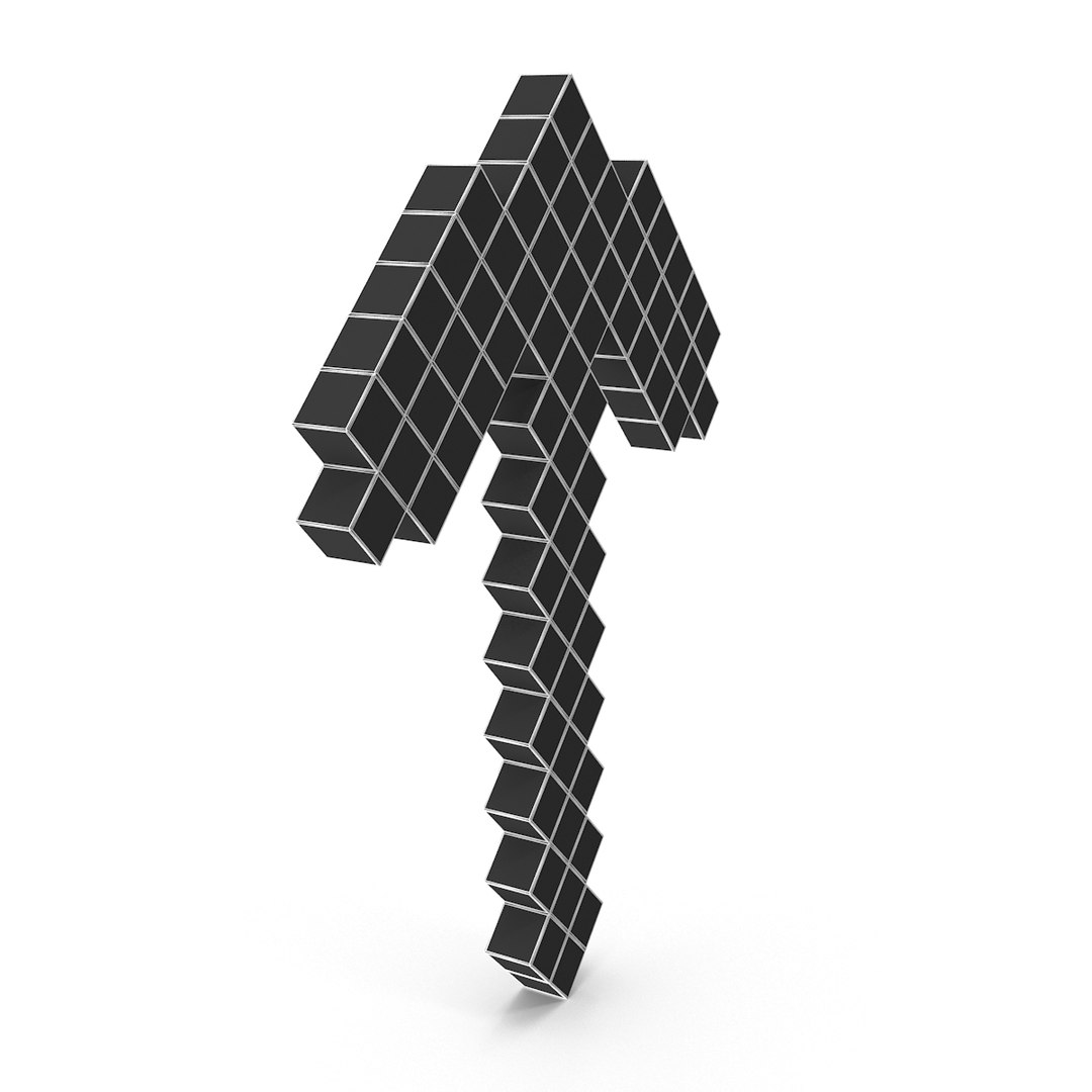 3d Model Minecraft Pickaxe Axe