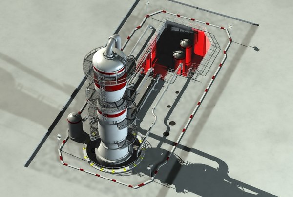 refinery tower 3d model