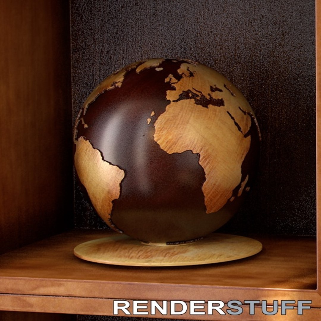 Wooden Globe Classical Wood Max
