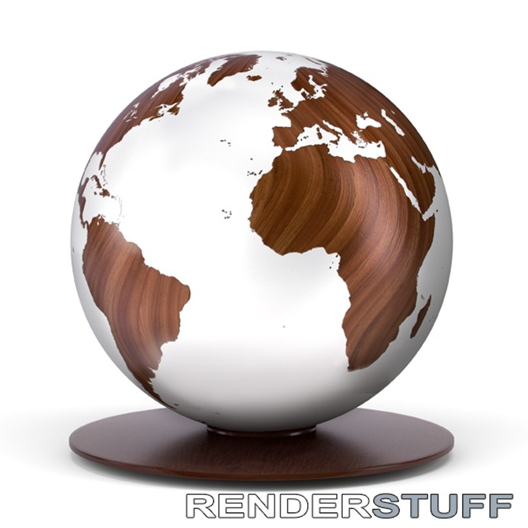 Wooden Globe Classical Wood Max