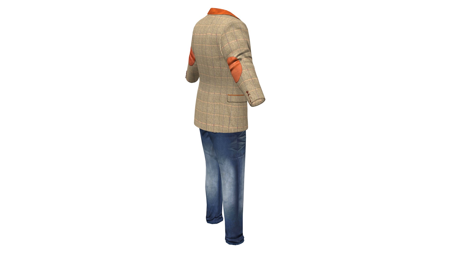 Men Tweed Jacket Outfit 3D Model - TurboSquid 1928113