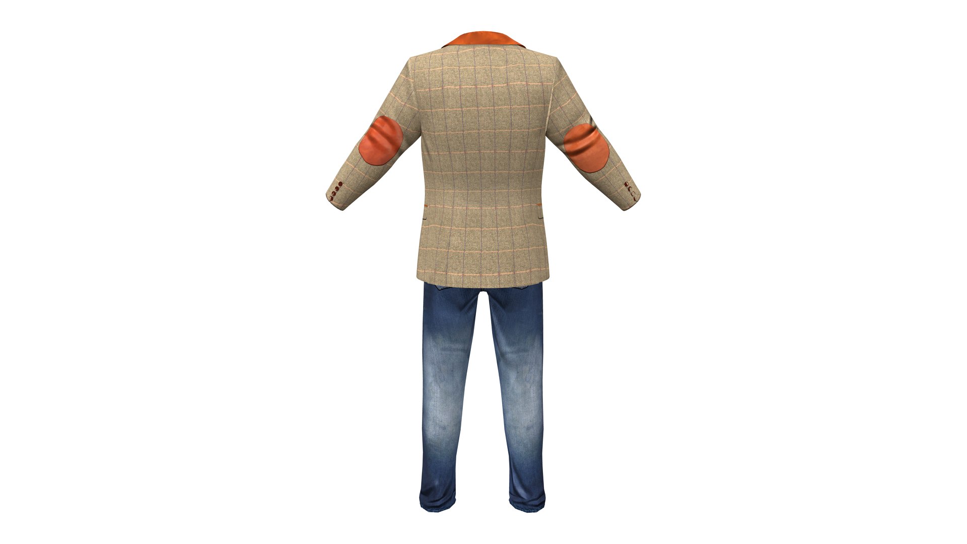 Men Tweed Jacket Outfit 3D Model - TurboSquid 1928113