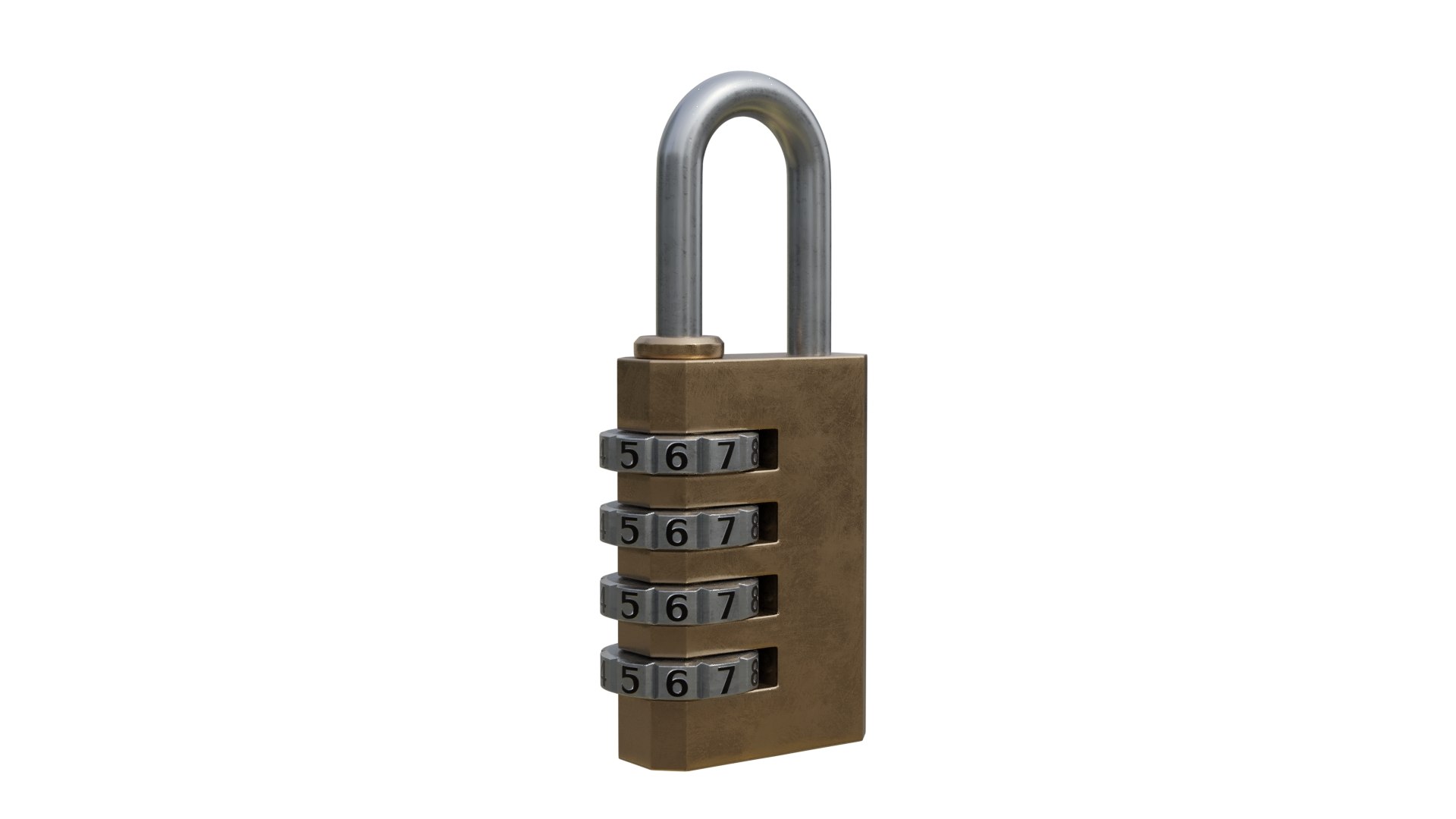 Combination Padlock 3D Model - TurboSquid 1856921