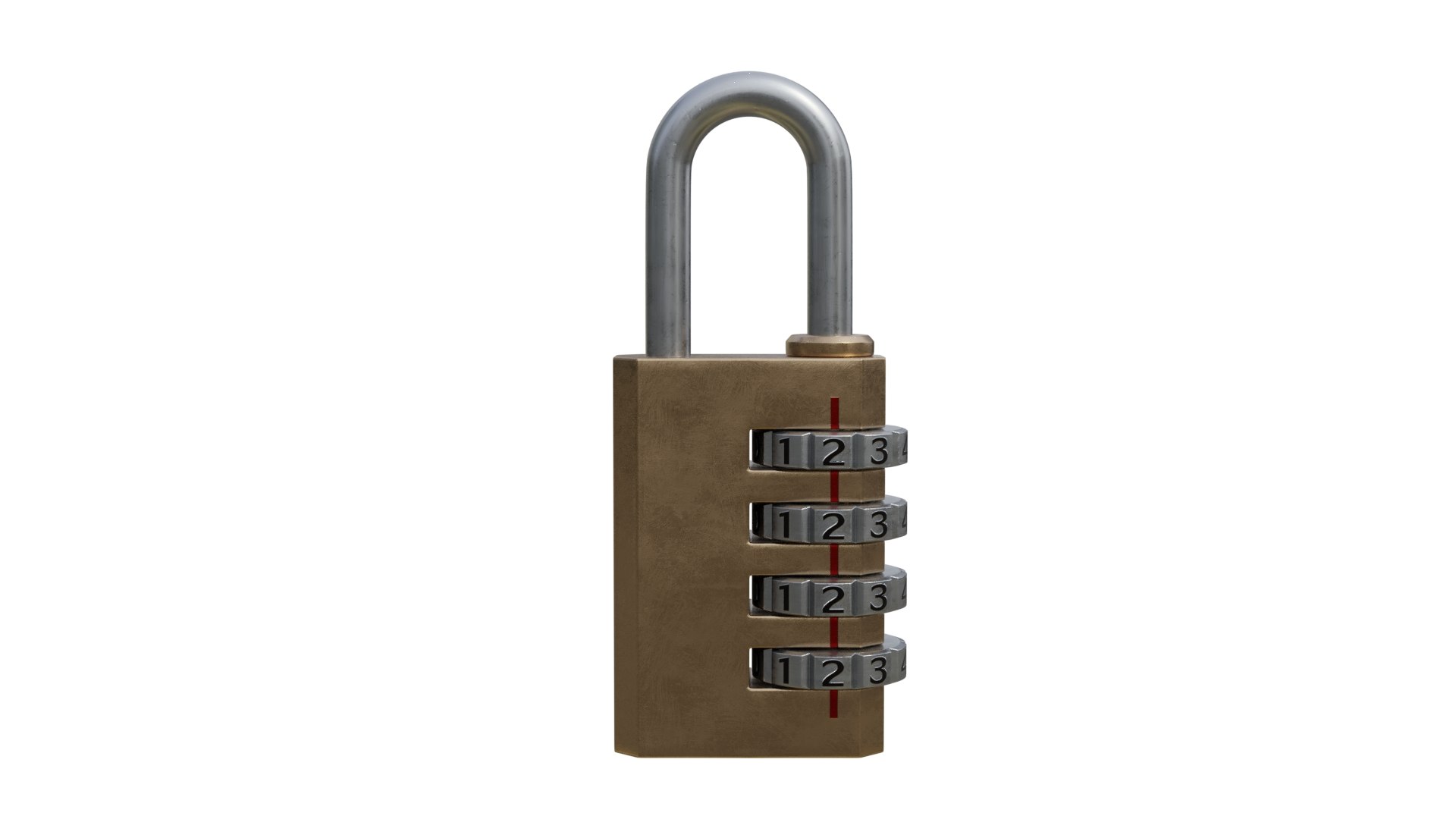 Combination padlock 3D model - TurboSquid 1856921
