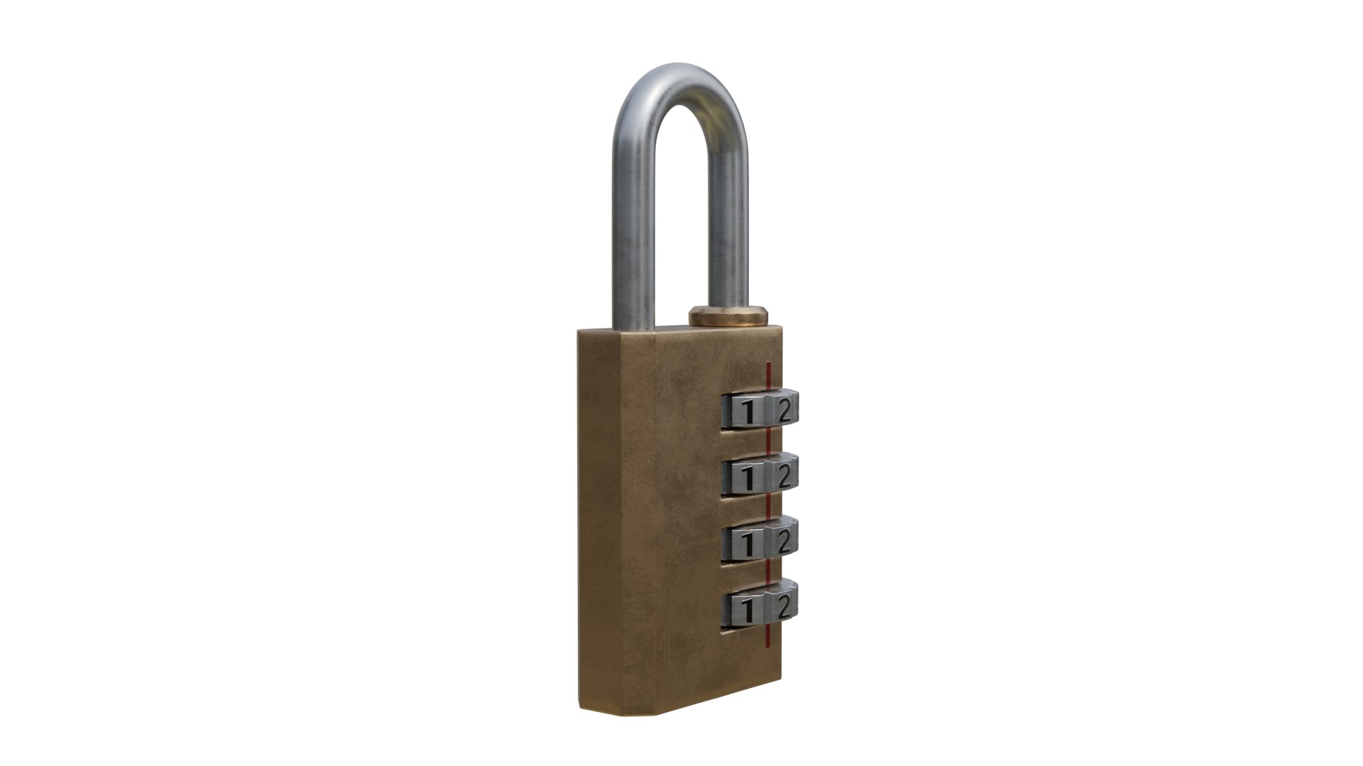 Combination Padlock 3D Model - TurboSquid 1856921