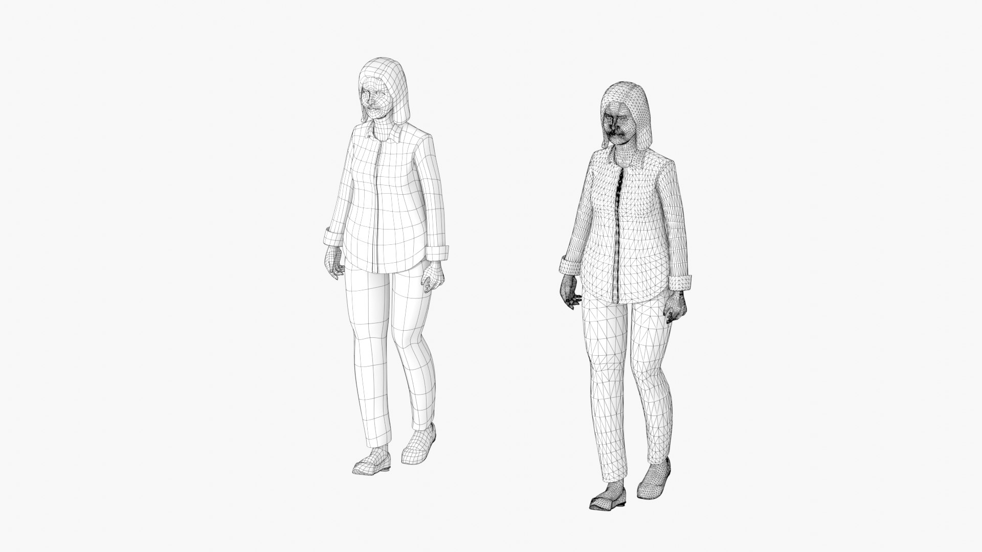 01 Girl Man Woman 3d Obj