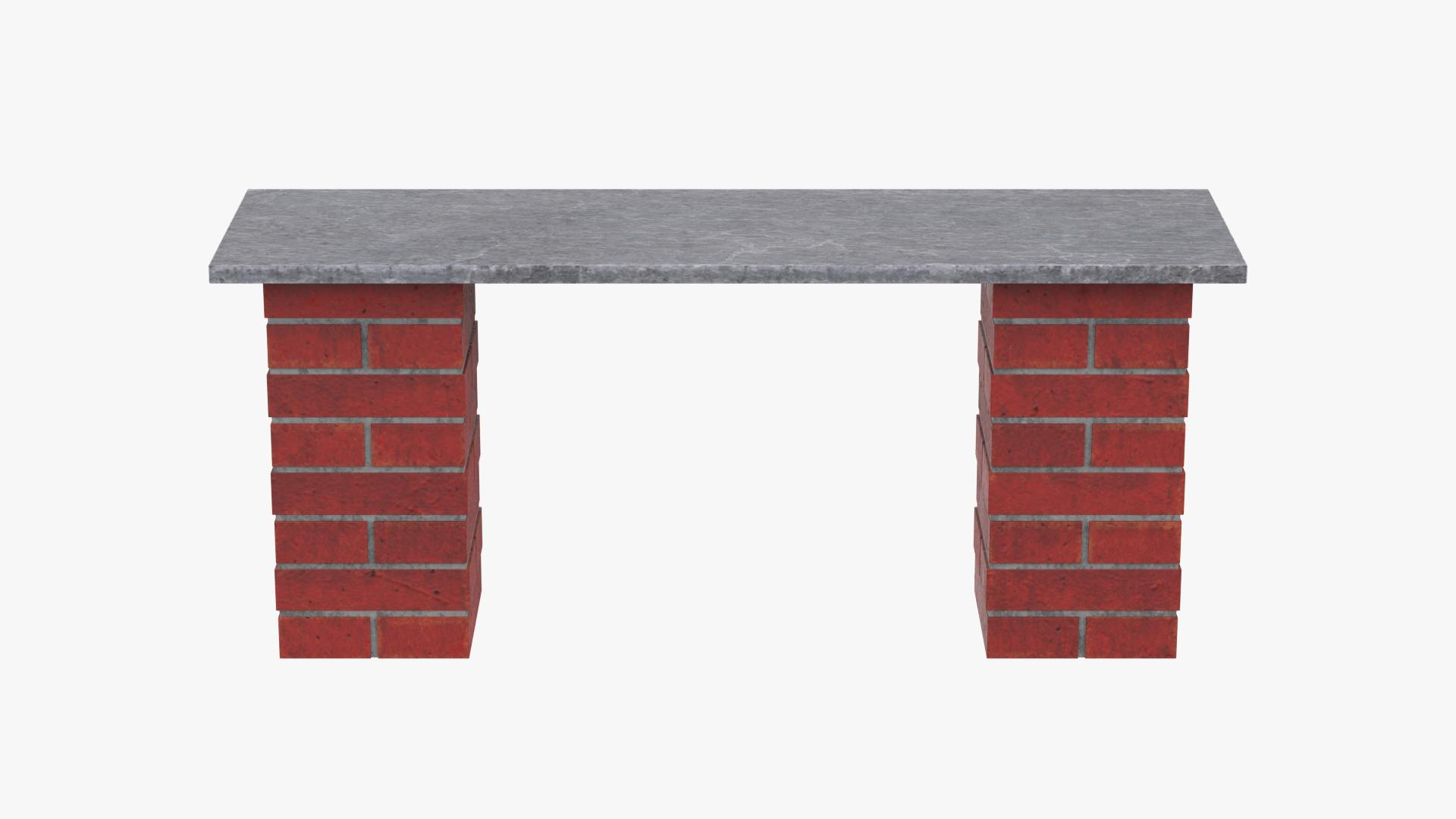 Brick Bench 3D Model - TurboSquid 1719260