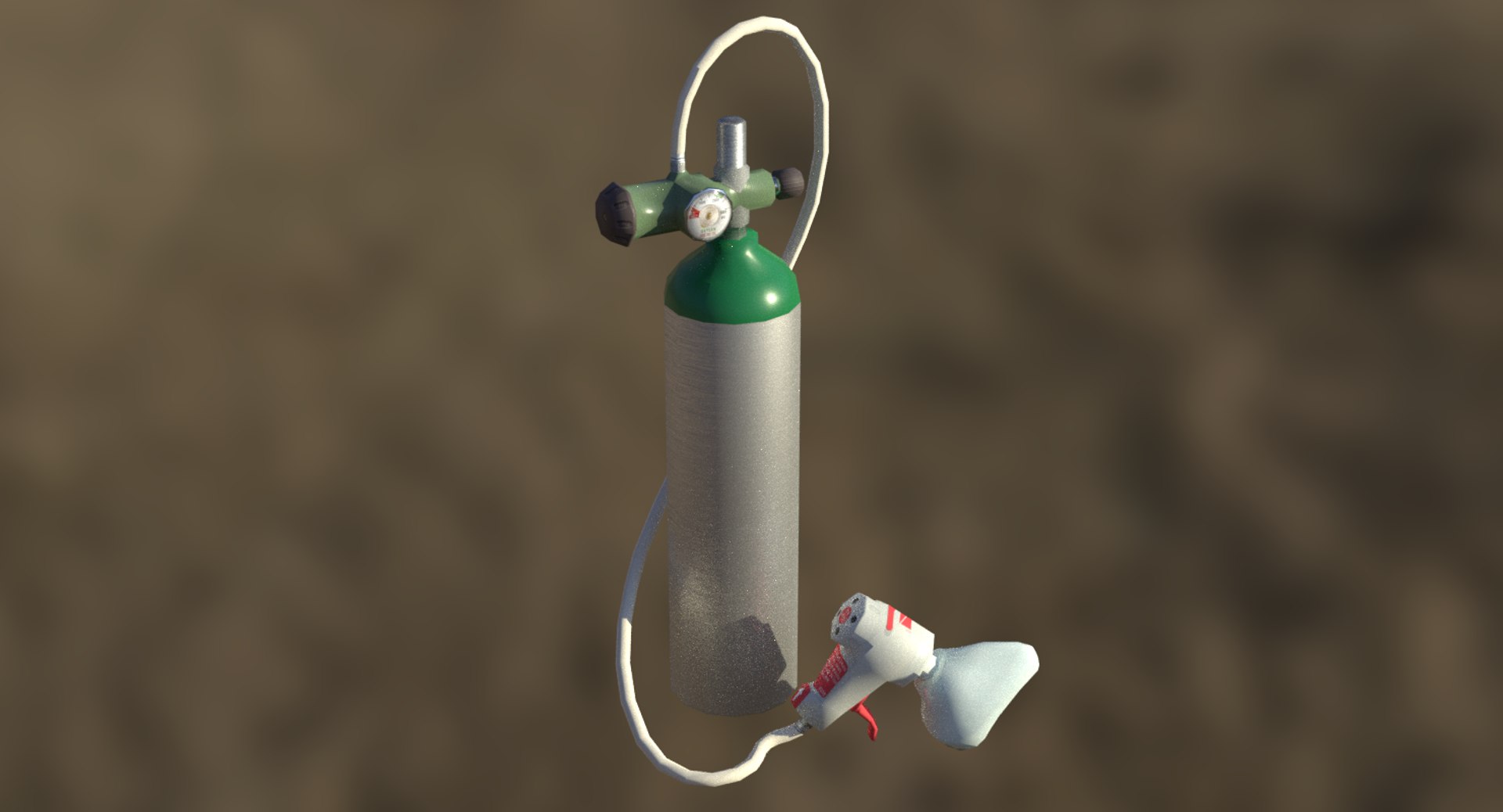 3D Model Oxygen Tank Resuscitator Kit - TurboSquid 1270143