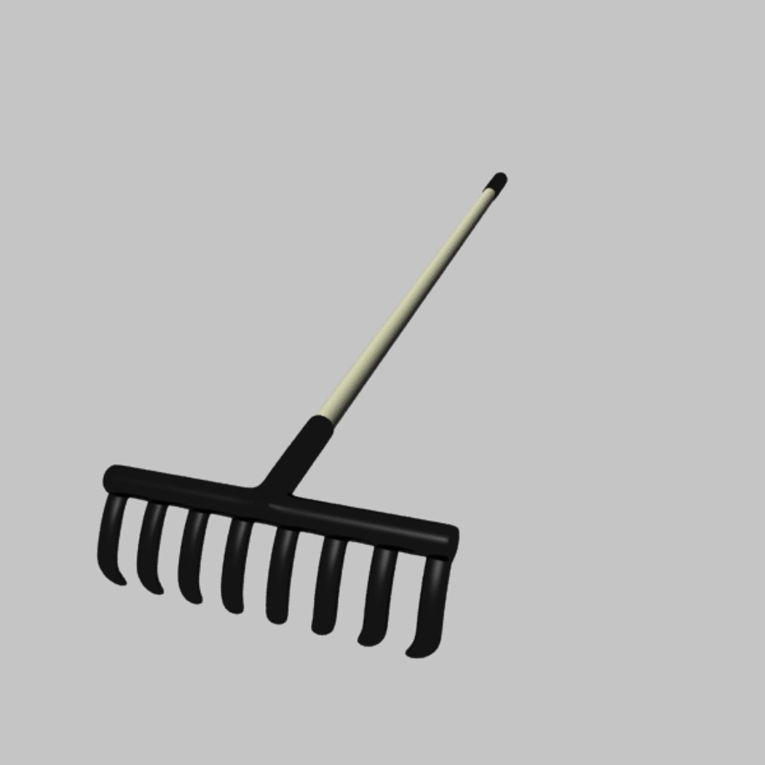 rake gardening tool 3d model