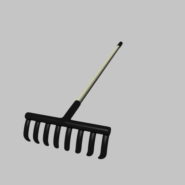 rake gardening tool 3d model