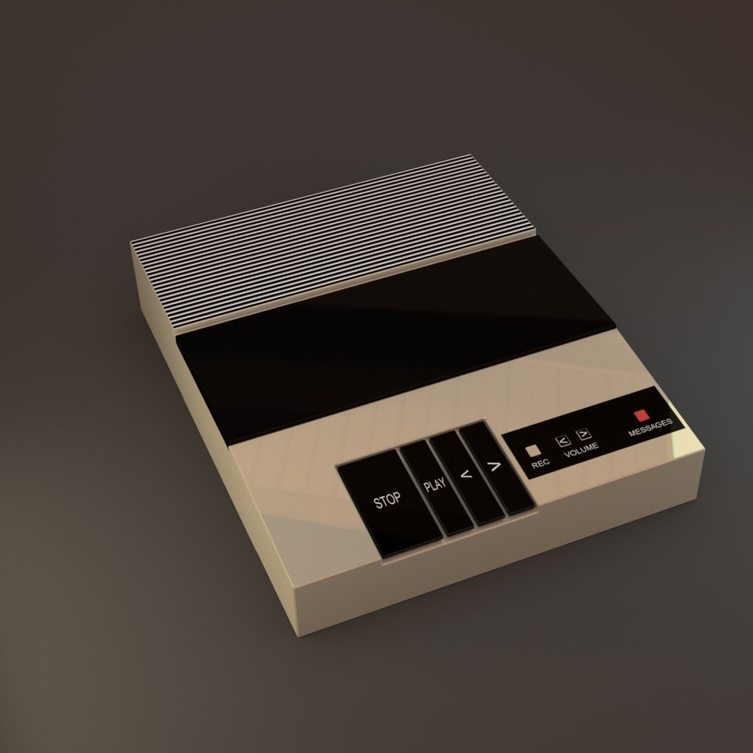3d Retro Answering Machine Model