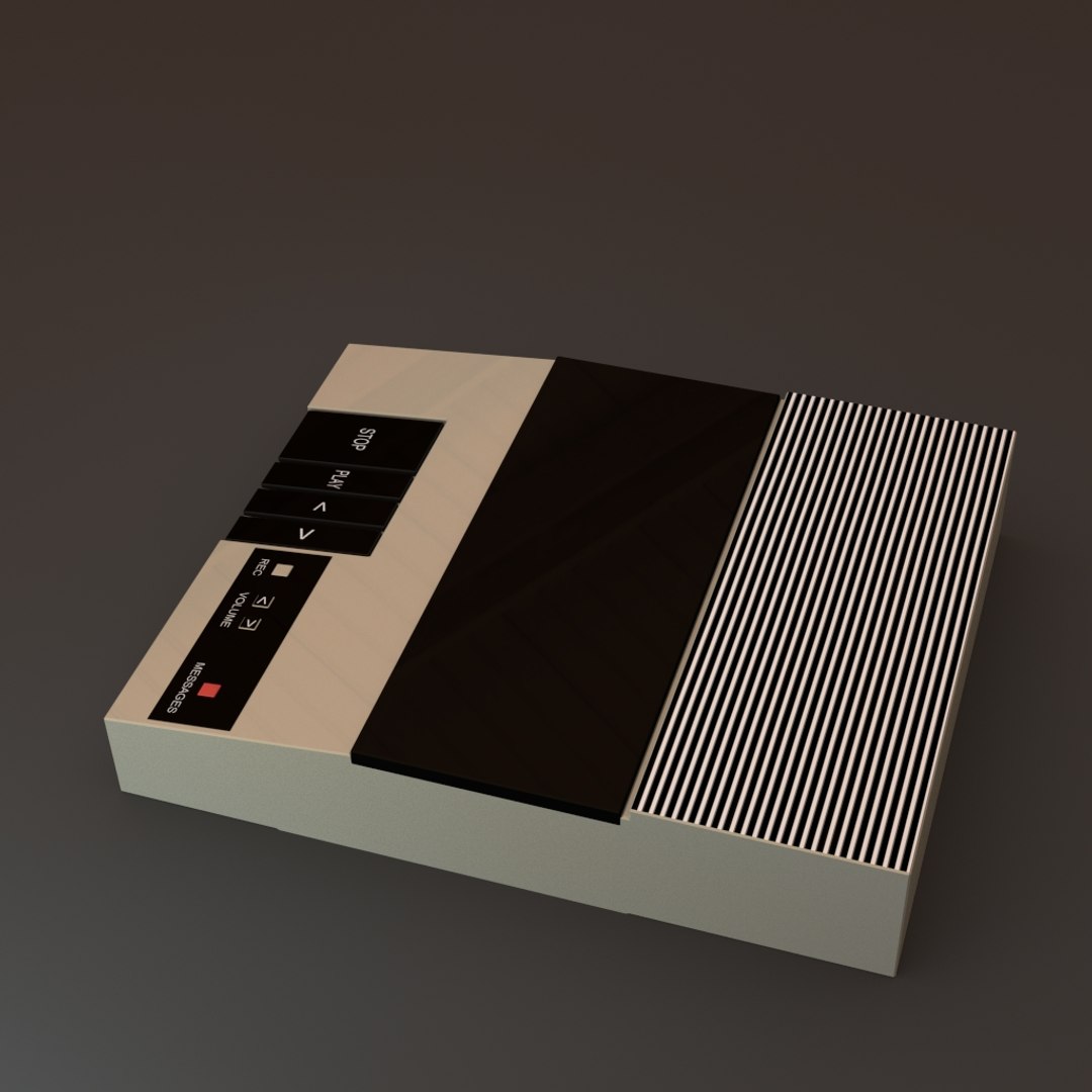 3d Retro Answering Machine Model