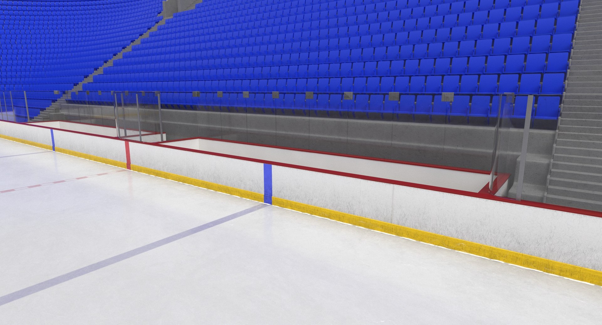 3D ice hockey rink stands model - TurboSquid 1555876