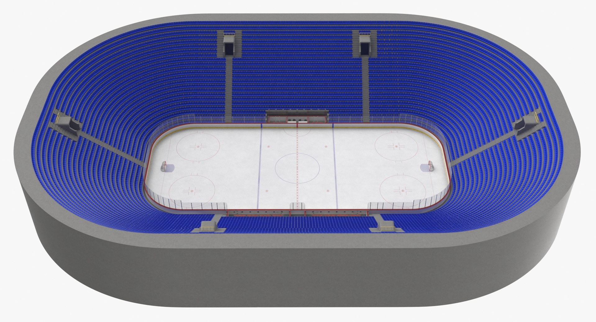 3D ice hockey rink stands model - TurboSquid 1555876