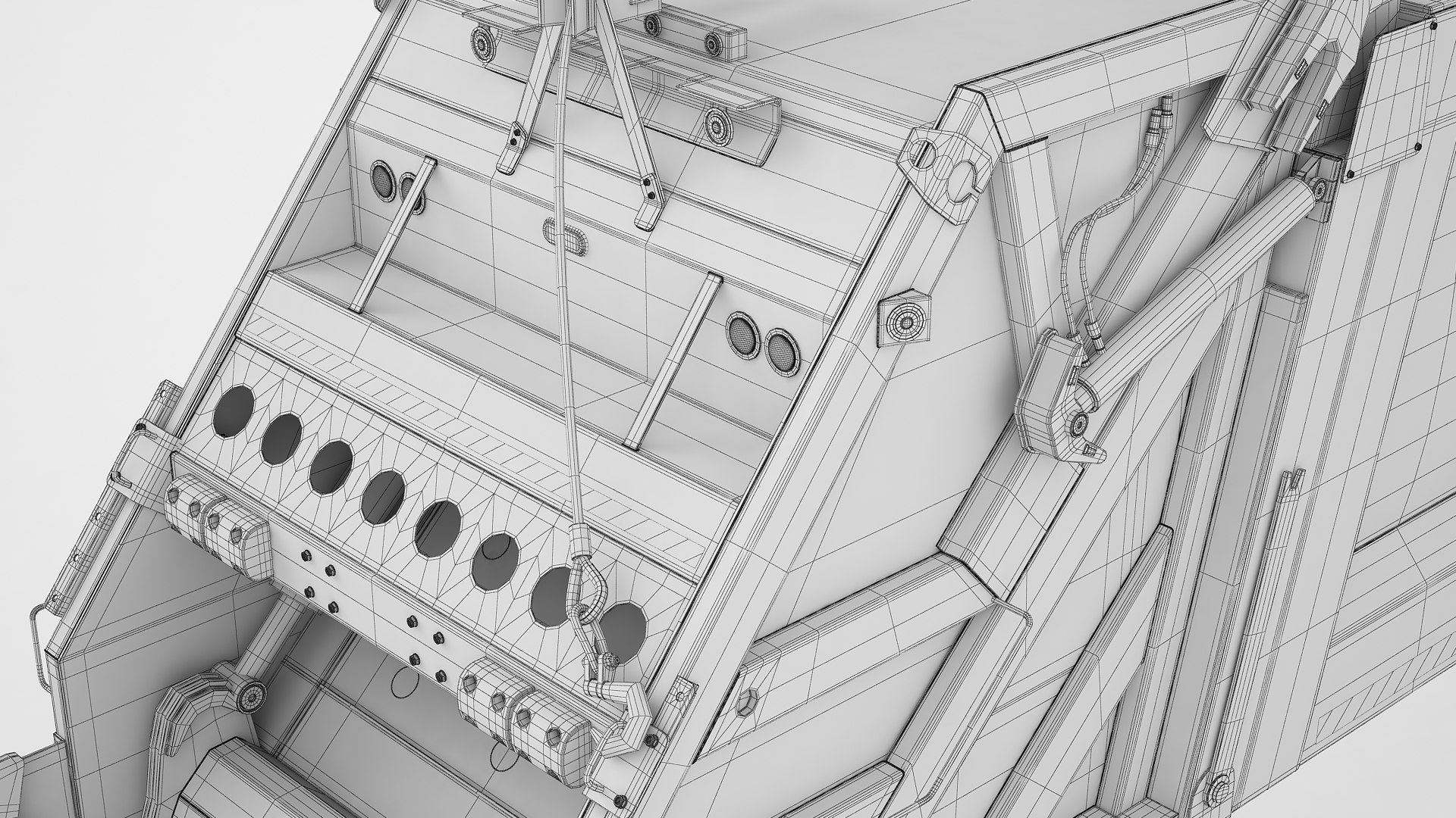 Garbage Truck Cabin 05 3D Model - TurboSquid 1810406