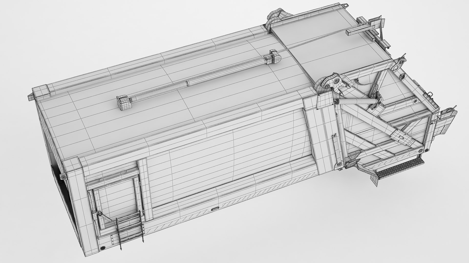 Garbage Truck Cabin 05 3D Model - TurboSquid 1810406