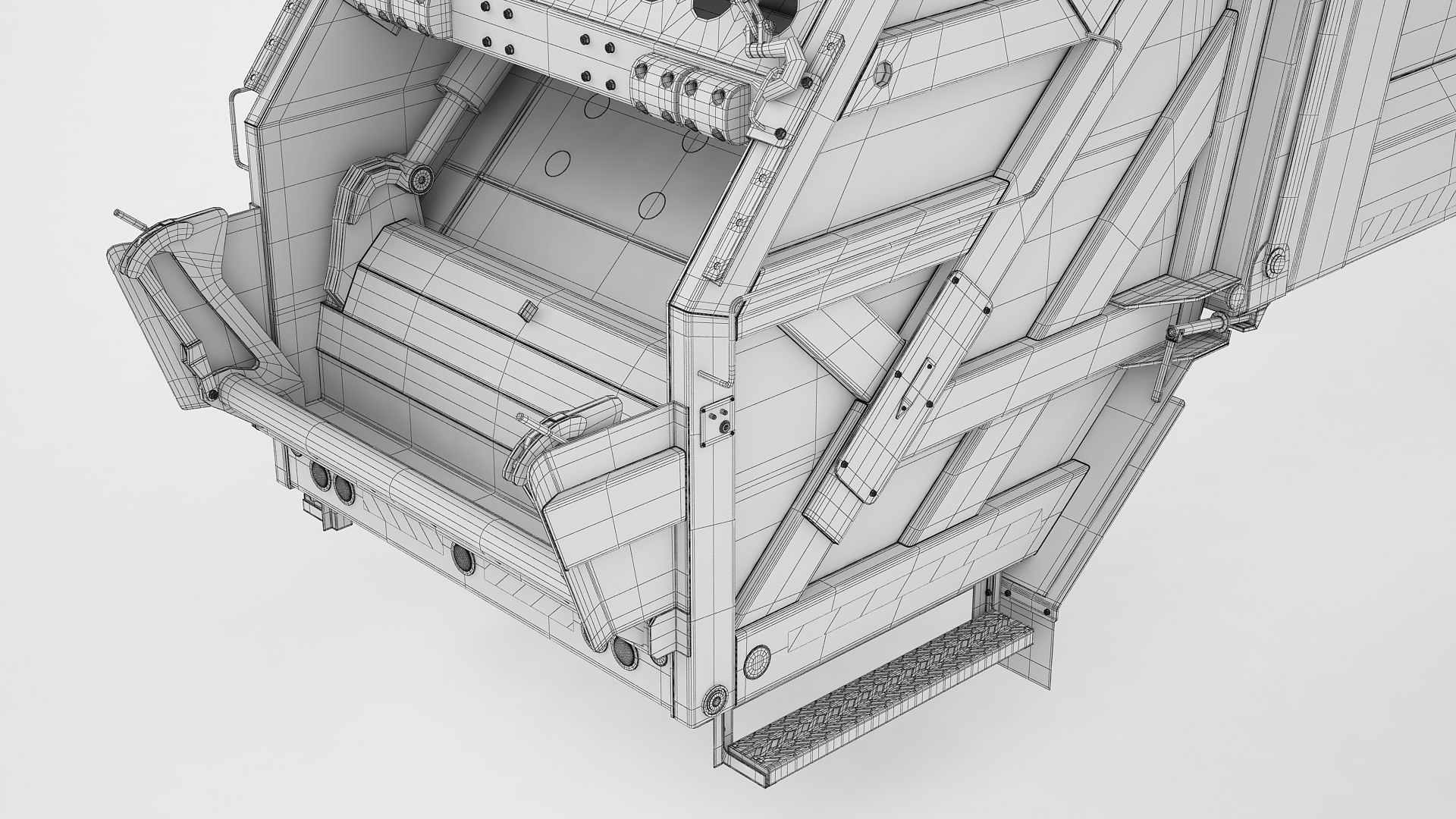 Garbage Truck Cabin 05 3D Model - TurboSquid 1810406