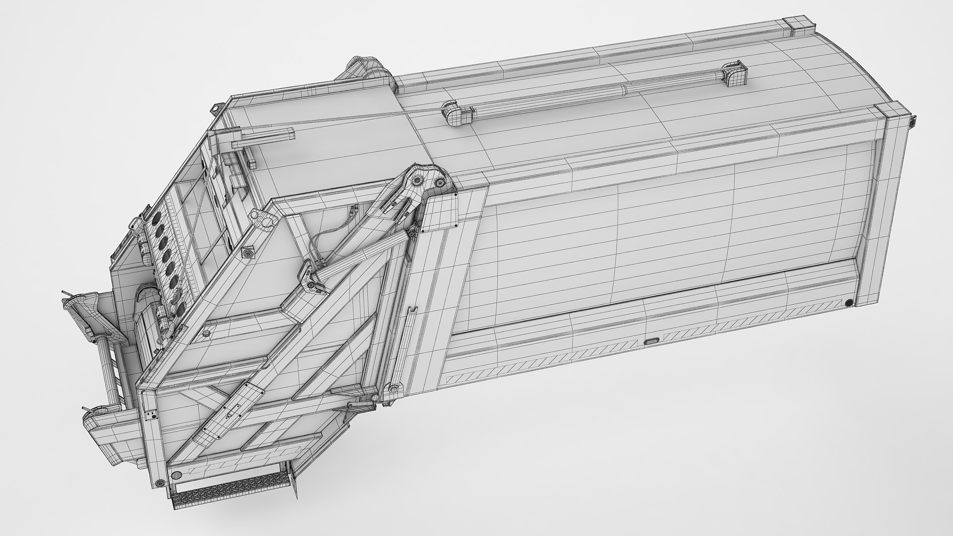 Garbage Truck Cabin 05 3D Model - TurboSquid 1810406