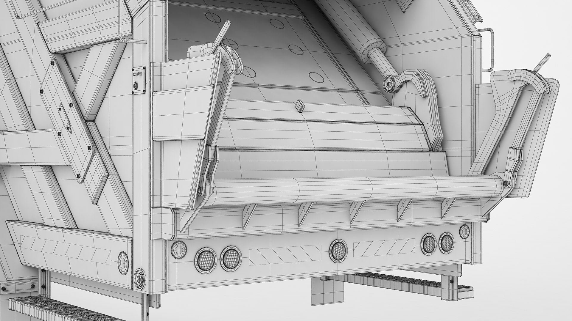 Garbage Truck Cabin 05 3D Model - TurboSquid 1810406