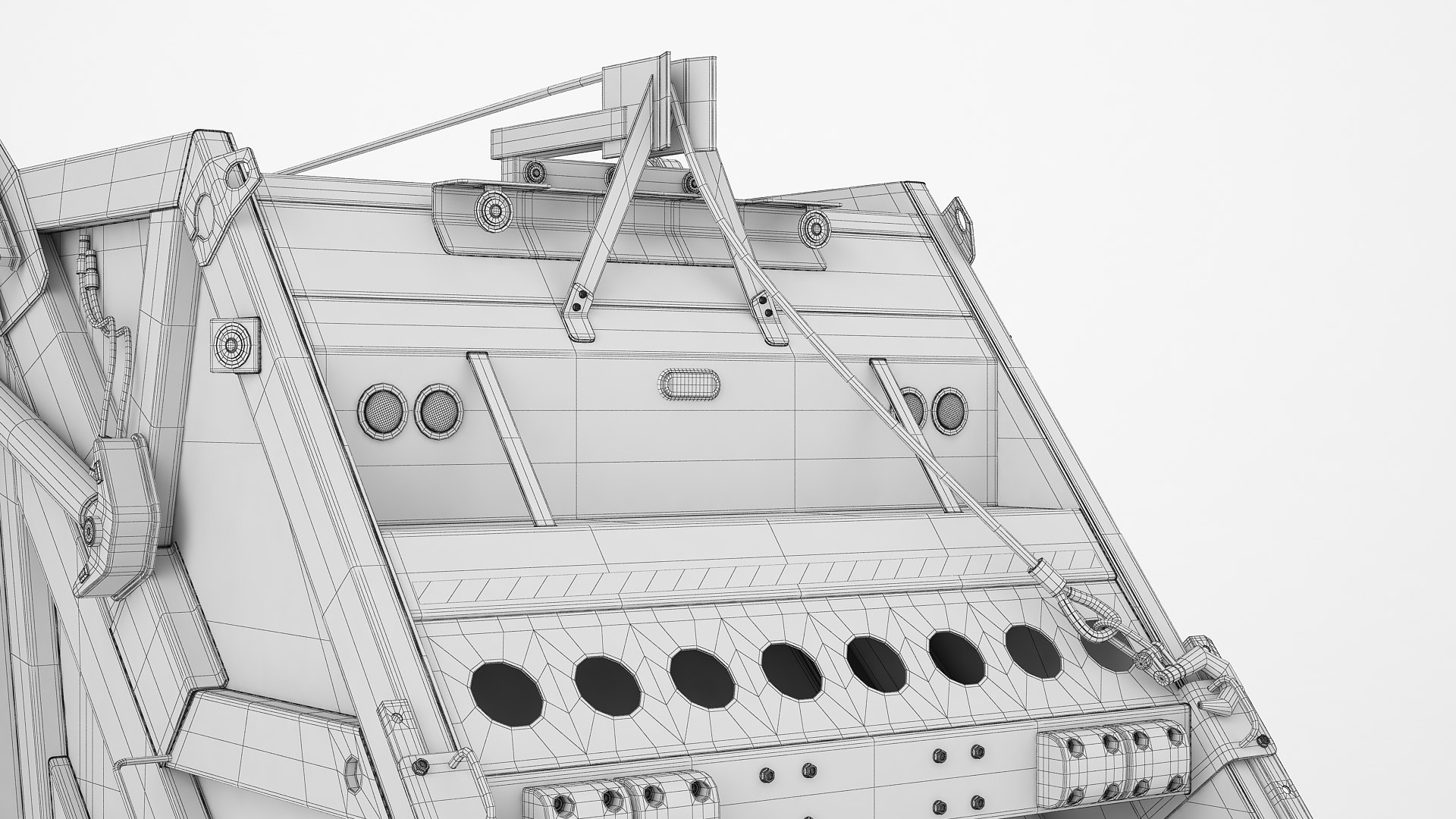 Garbage Truck Cabin 05 3D Model - TurboSquid 1810406