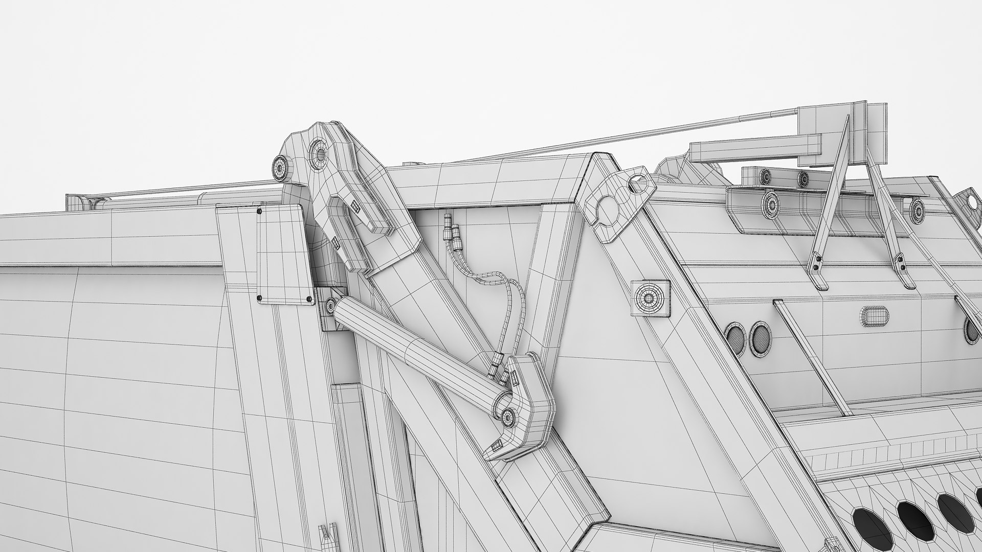 Garbage Truck Cabin 05 3D Model - TurboSquid 1810406