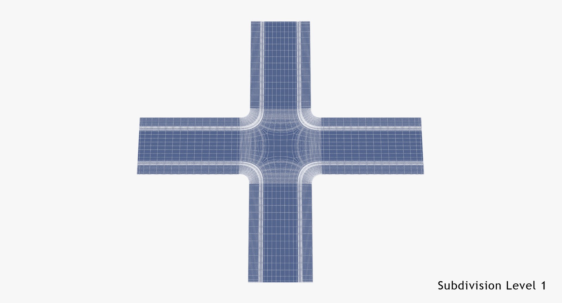 2 Lane Street Intersection C4d