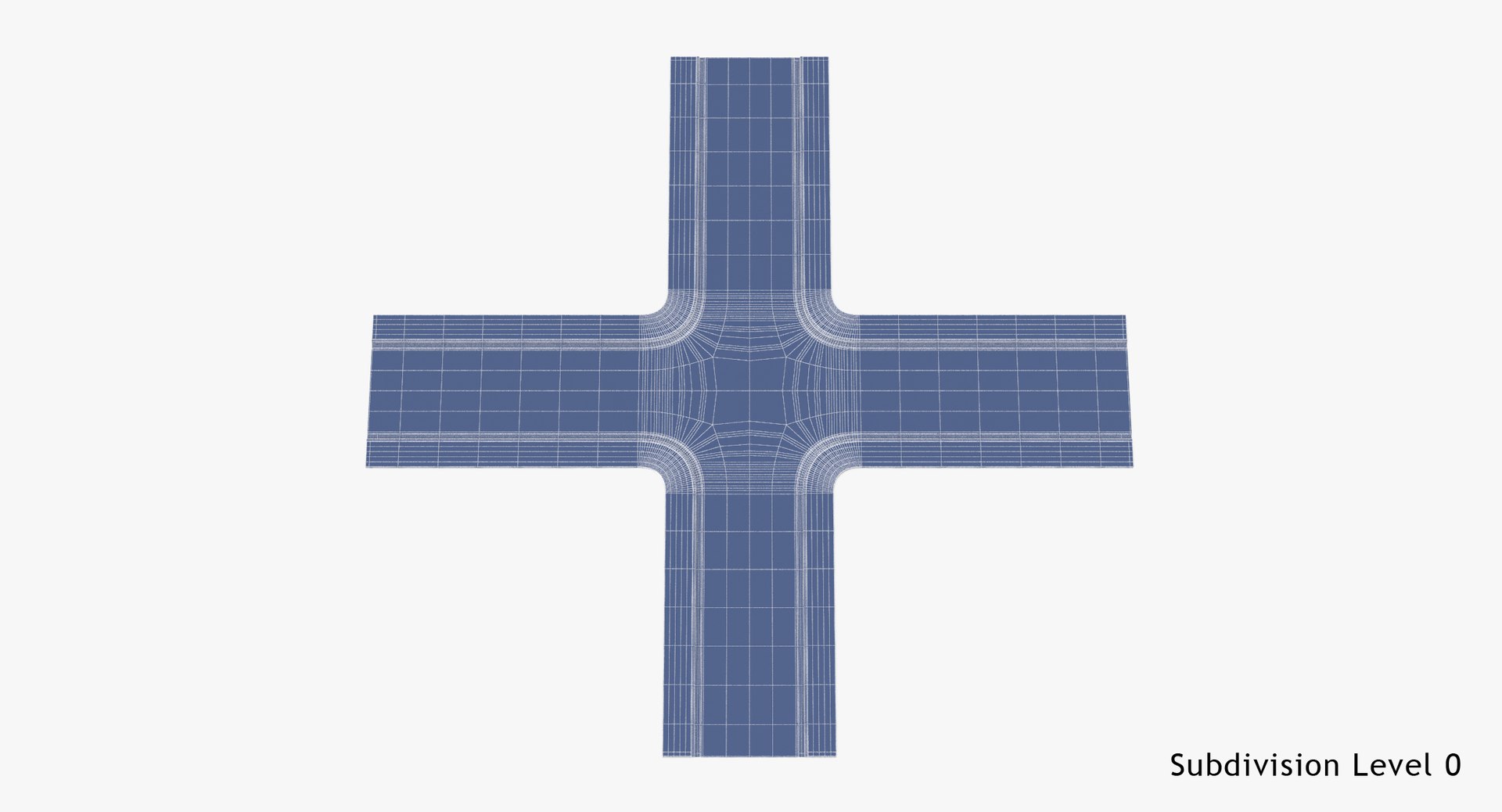 2 Lane Street Intersection C4d