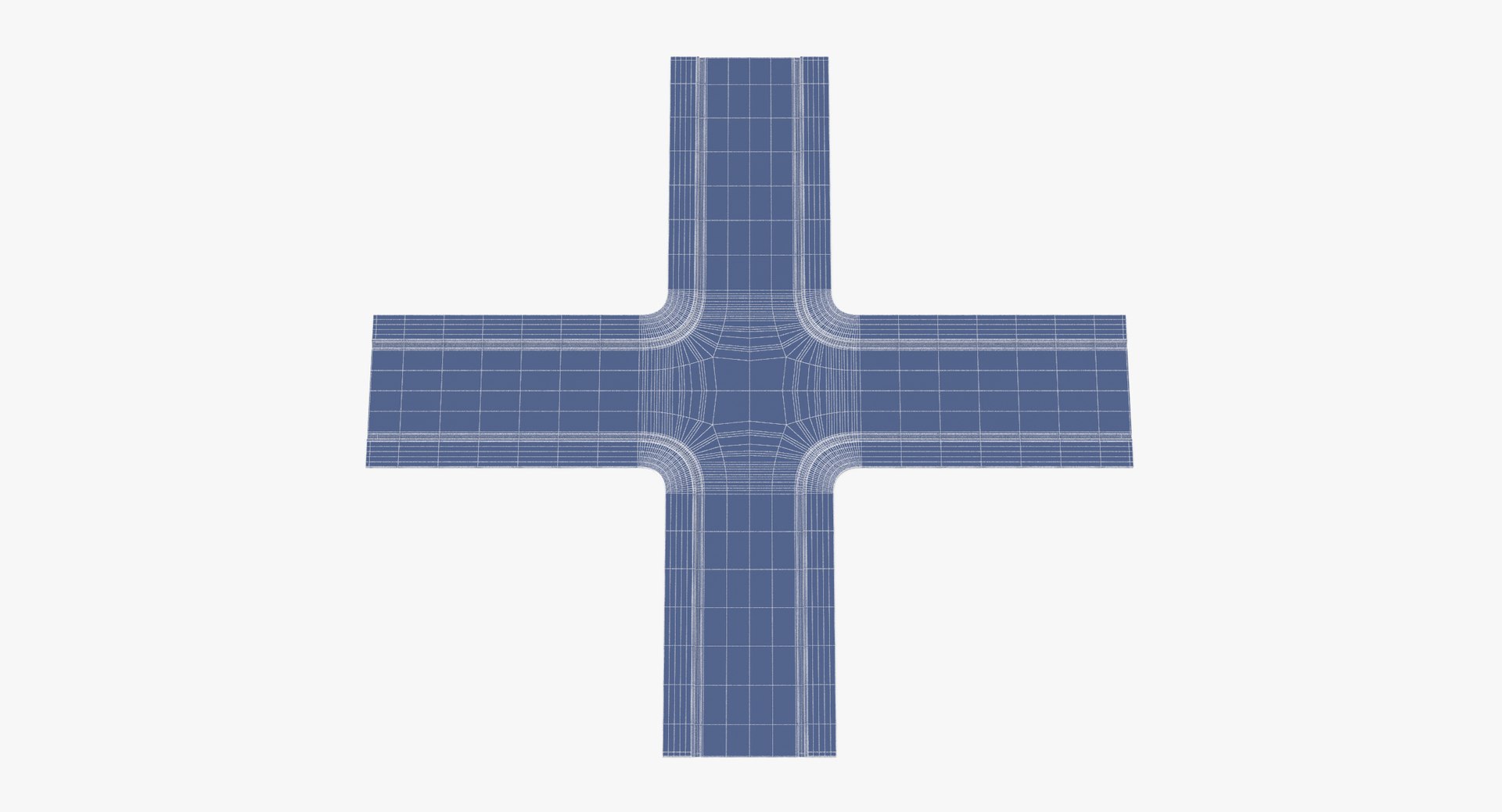 2 Lane Street Intersection C4d