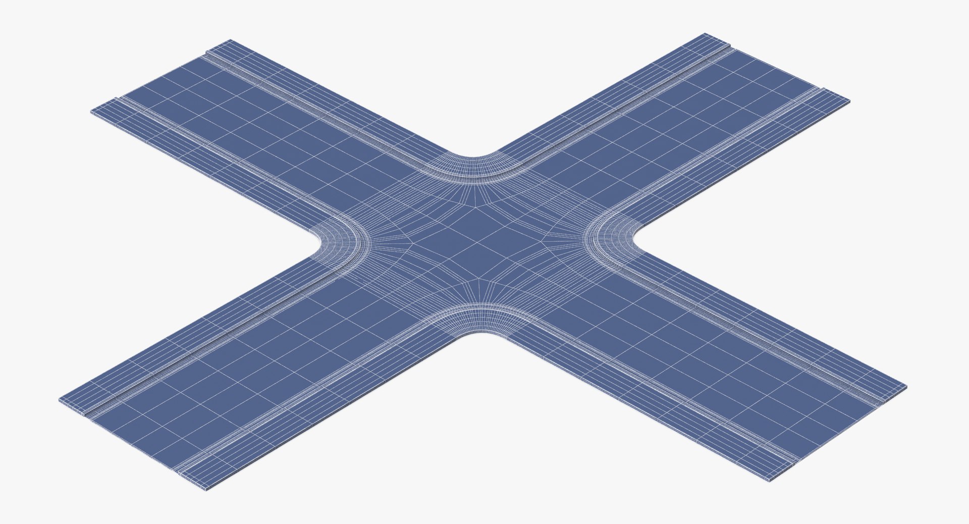 2 Lane Street Intersection C4d